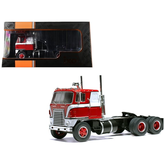1965 International Transtar COE Truck Tractor Red with White Stripes 1/43 Diecast Model Car by ...