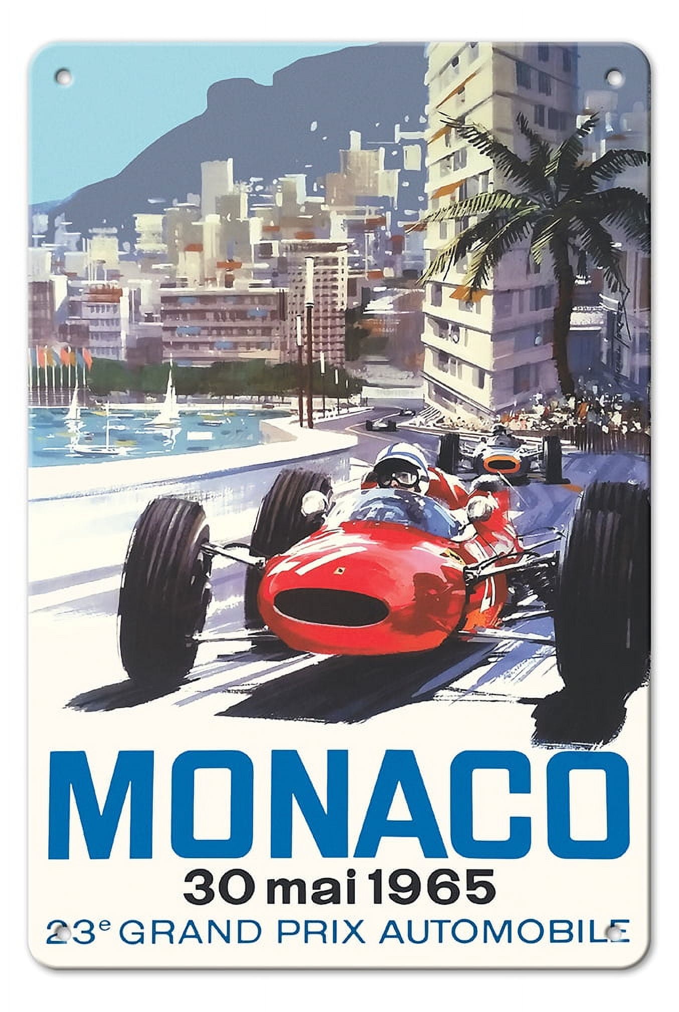 1965 Monaco Grand Prix - Vintage Racing Poster by Michael Turner - 8 x ...
