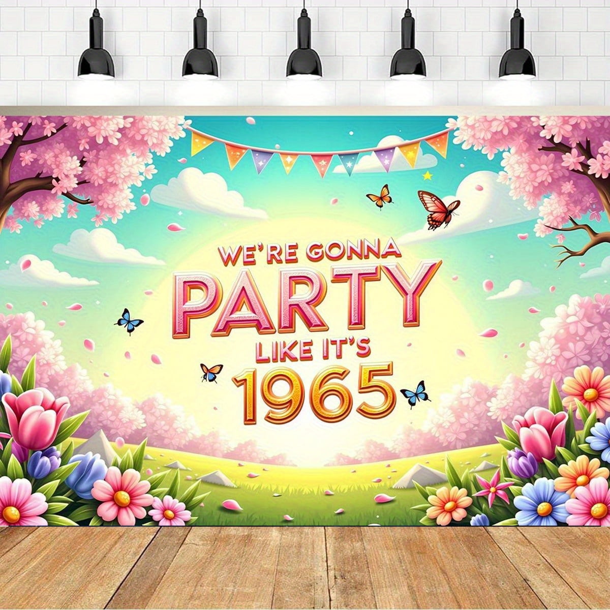 1965 Retro Party Backdrop We're Gonna Party Like It's 1965 Birthday ...