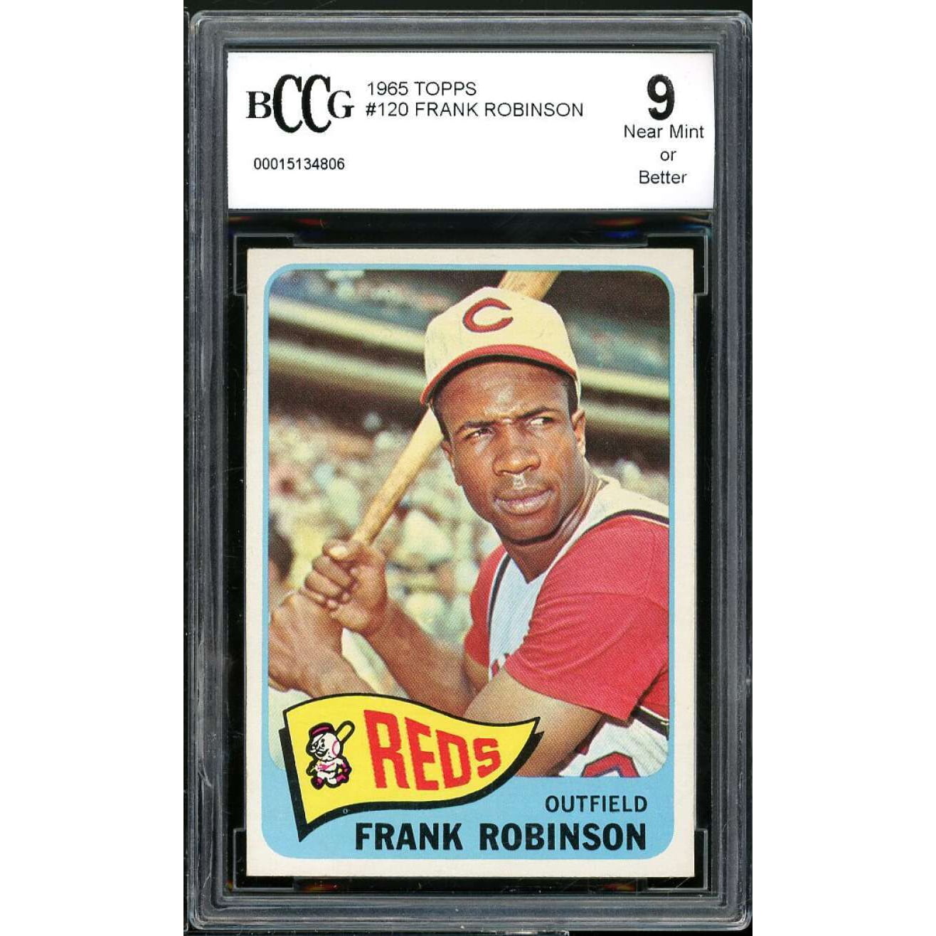 1965 Topps #120 Frank Robinson Card BGS BCCG 9 Near Mint+ - Walmart.com