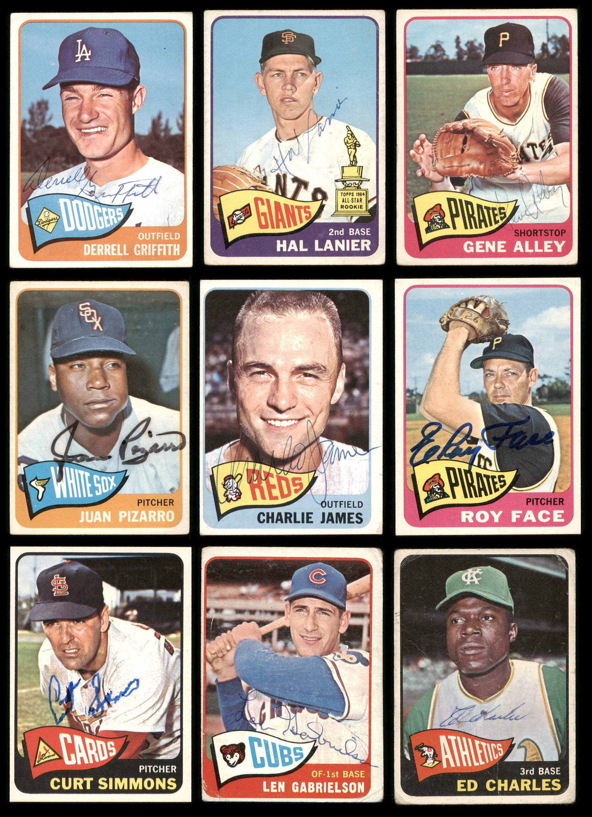 1965 Topps Baseball Autographed Cards 28 Count Lot SKU #238549 ...