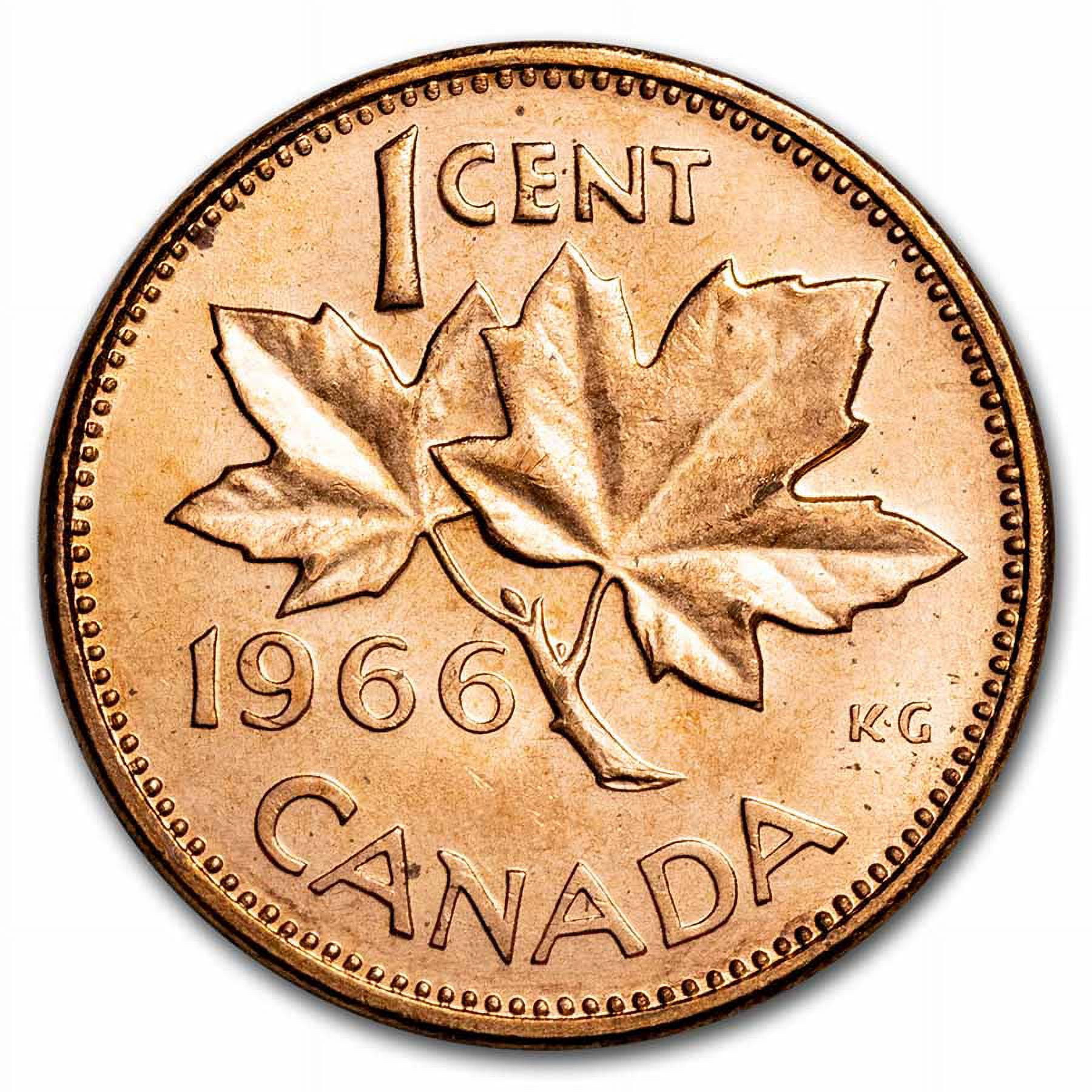 1966 Canada Copper Cent BU/Prooflike - Walmart.com