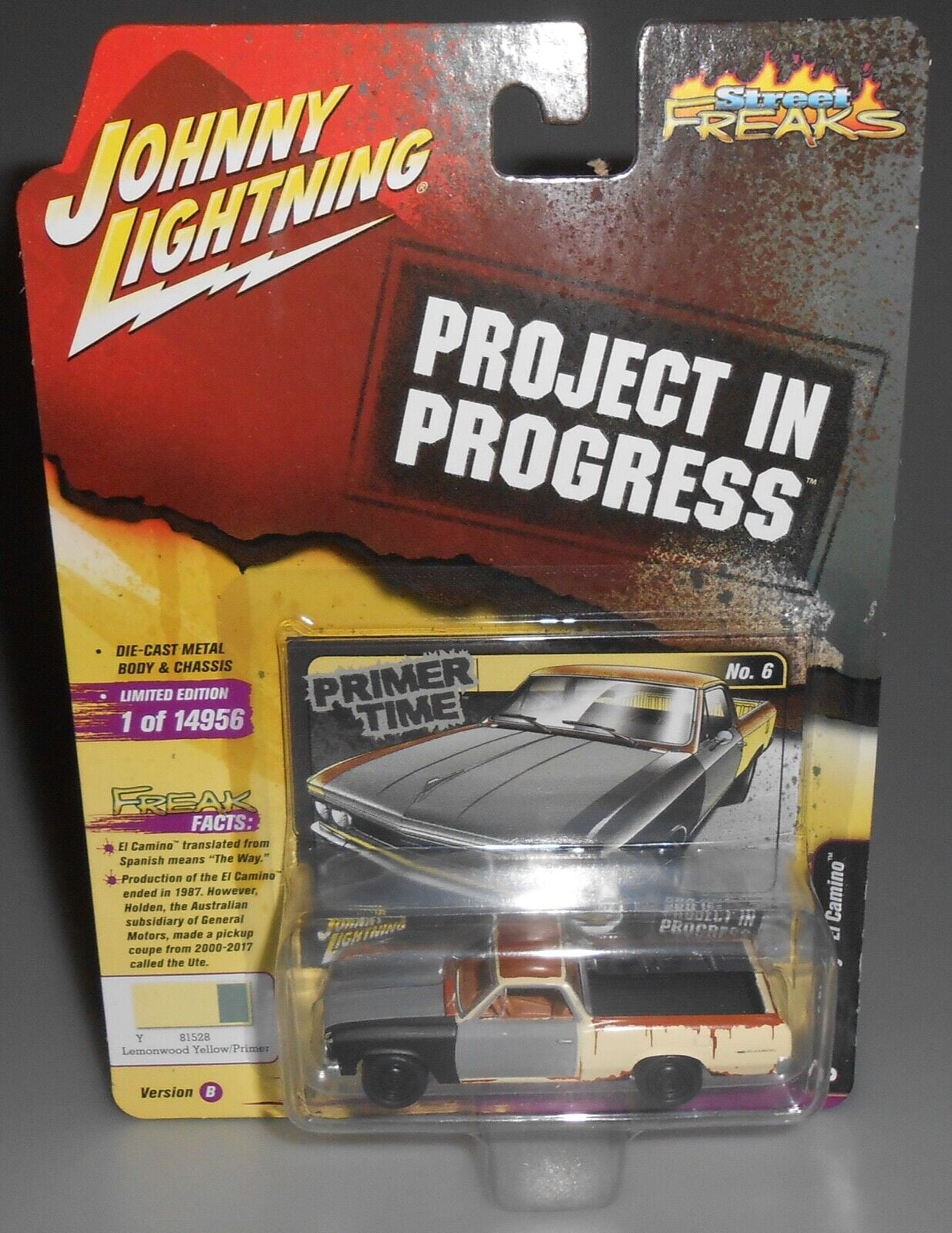 1966 Chevrolet El Camino (Project in Progress) - Yellow - Walmart.com