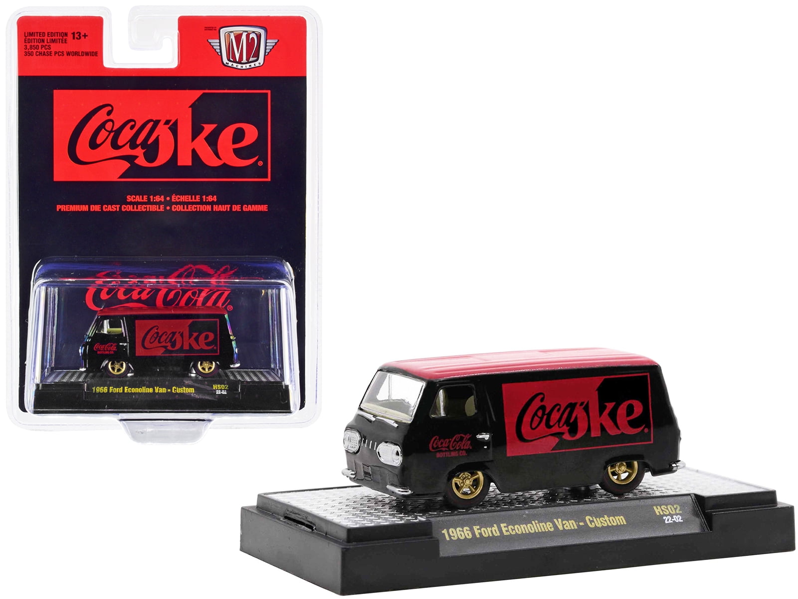 1966 Ford Econoline Custom Van "Coca-Cola" Black with Coke Red Top ...