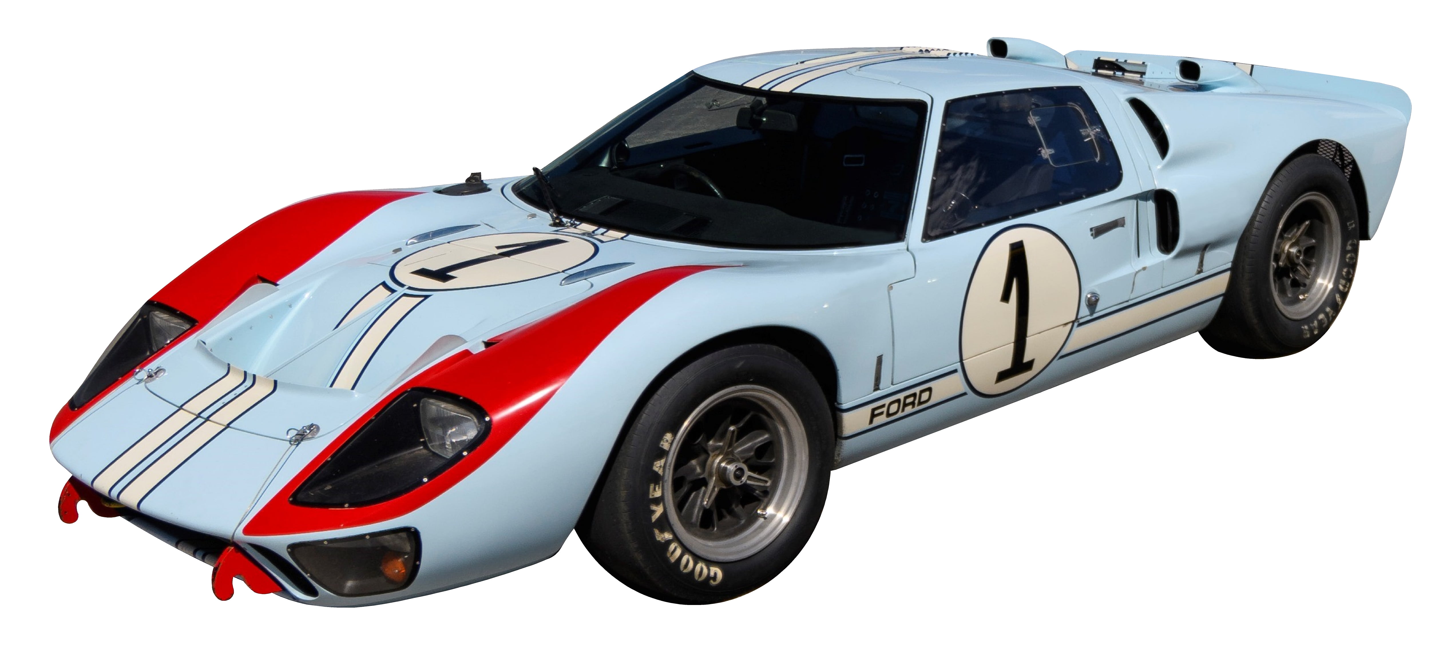 1966 Ford GT40 Blue Number 1 Steel Flat Sign - Walmart.com