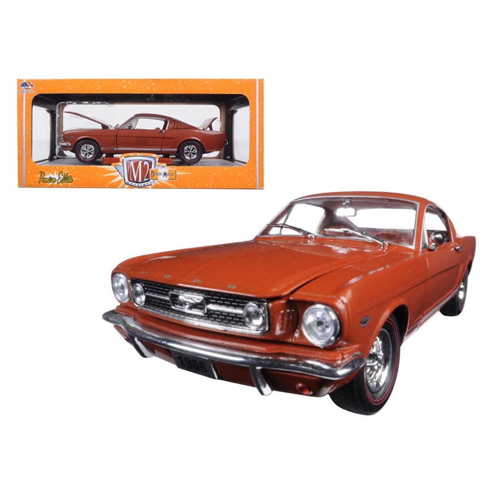 1966 Ford Mustang 2+2 GT Fastback Emberglo Metallic with White 1/24 ...