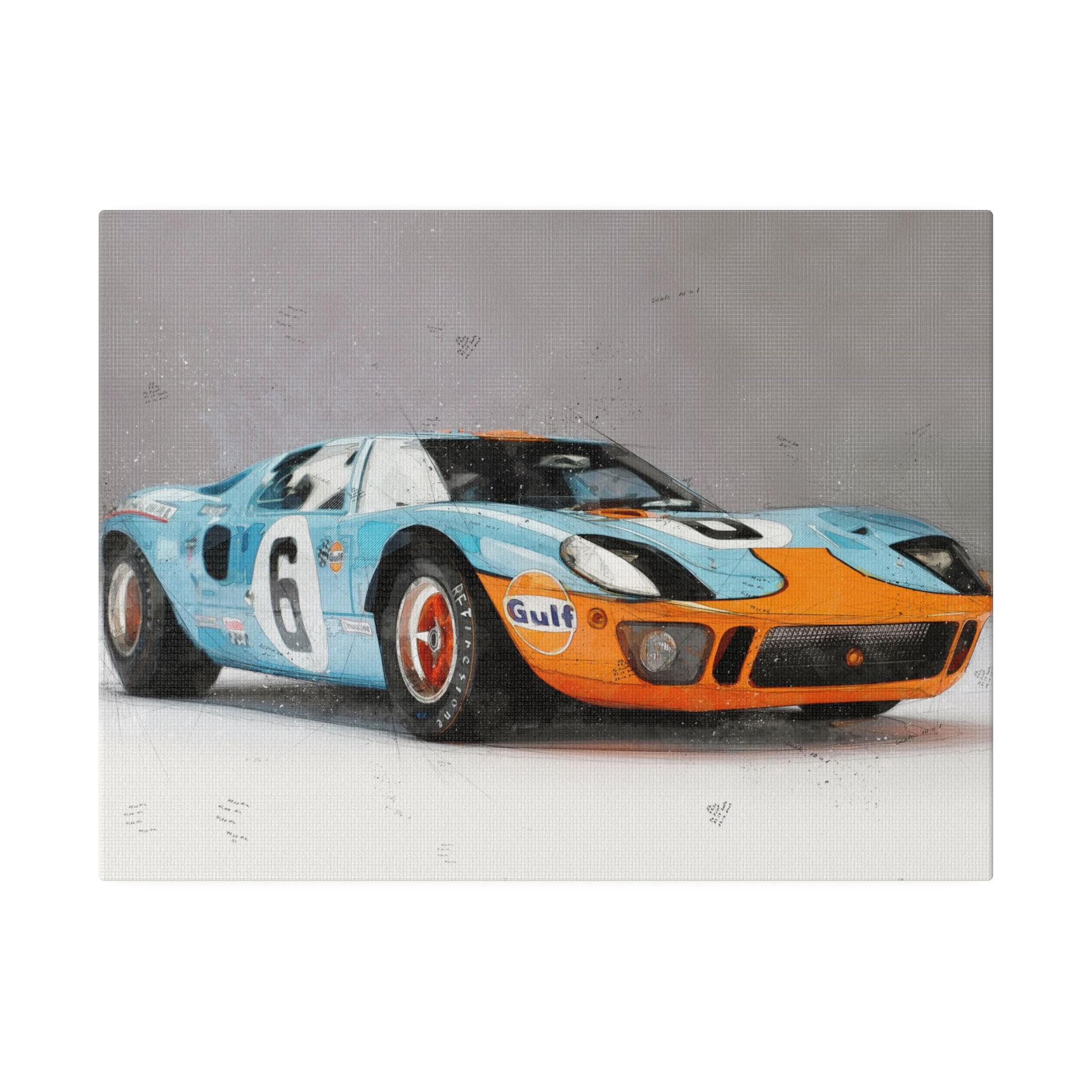 1966 GT Race Car Canvas Wall Art - by Stephen Chambers - Walmart.com