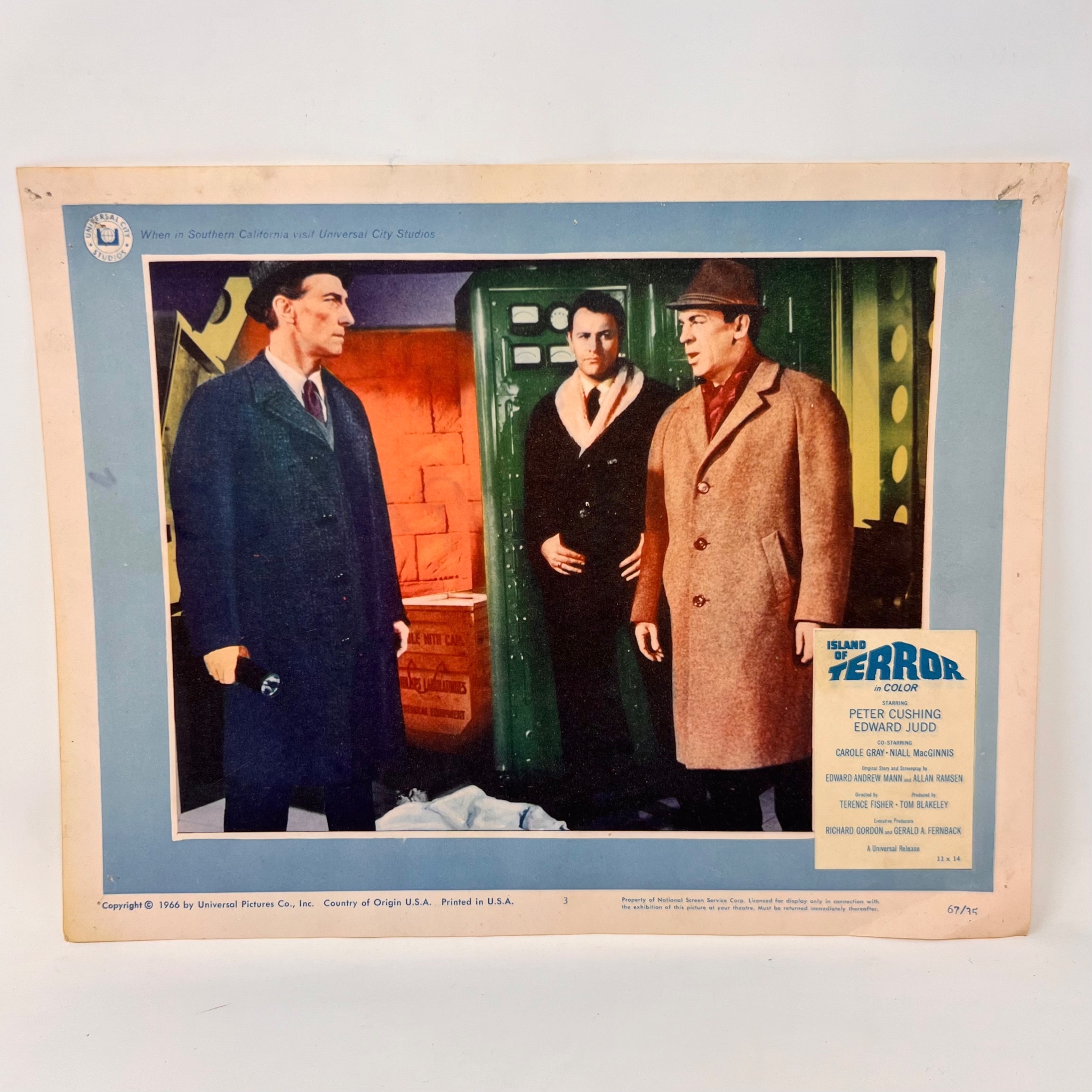 1966 Island Of Terror In Color Original Movie Lobby Card No.3 - Walmart.com