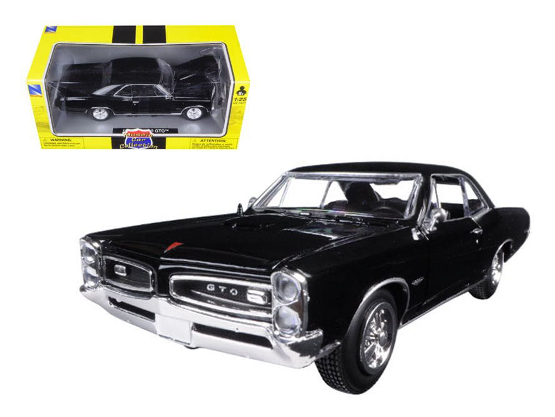 1966 Pontiac GTO, Black - New Ray 71853B - 1/25 scale Diecast Model Toy ...