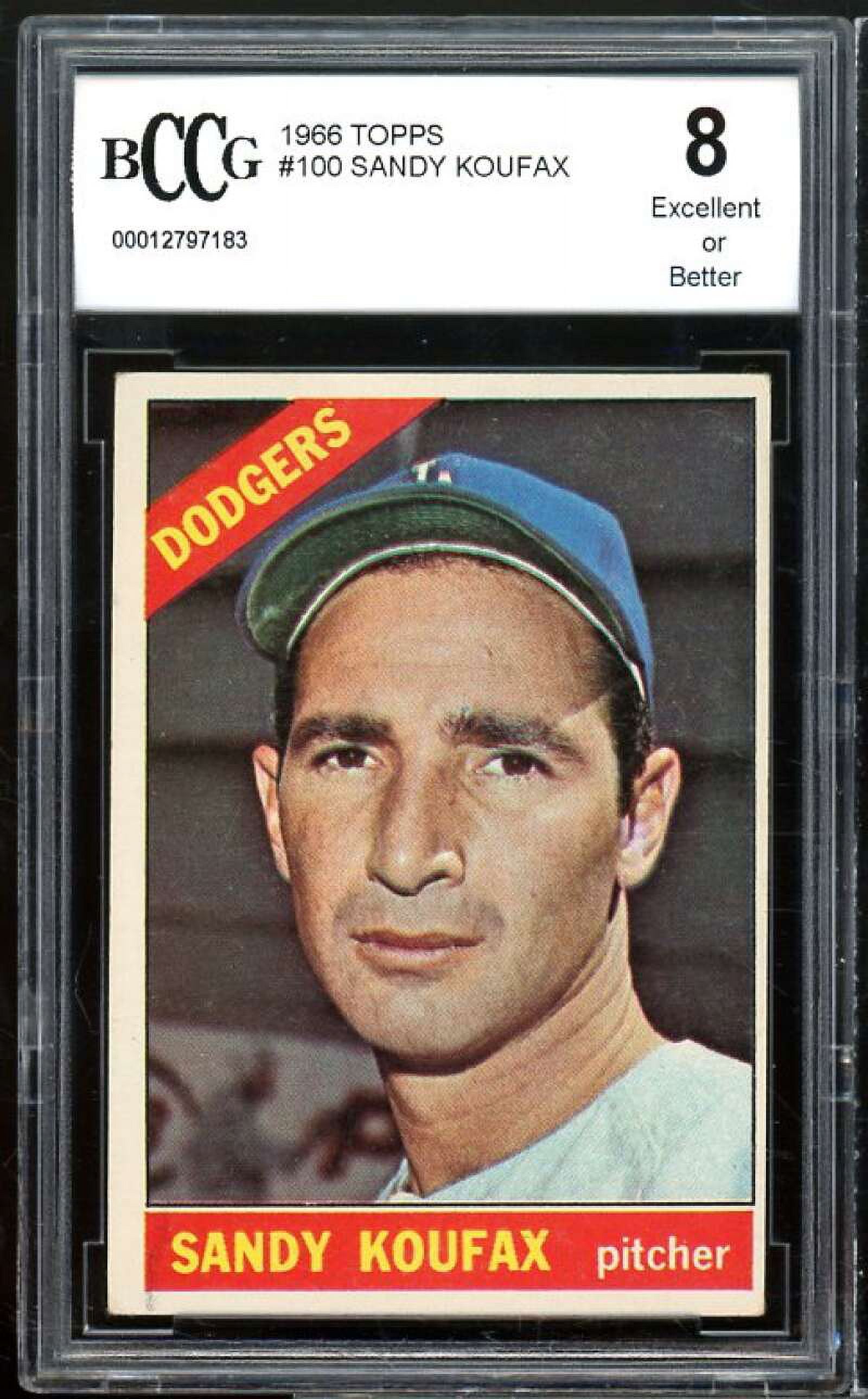 1966 Topps #100 Sandy Koufax Card BGS BCCG 8 Excellent+ - Walmart.com