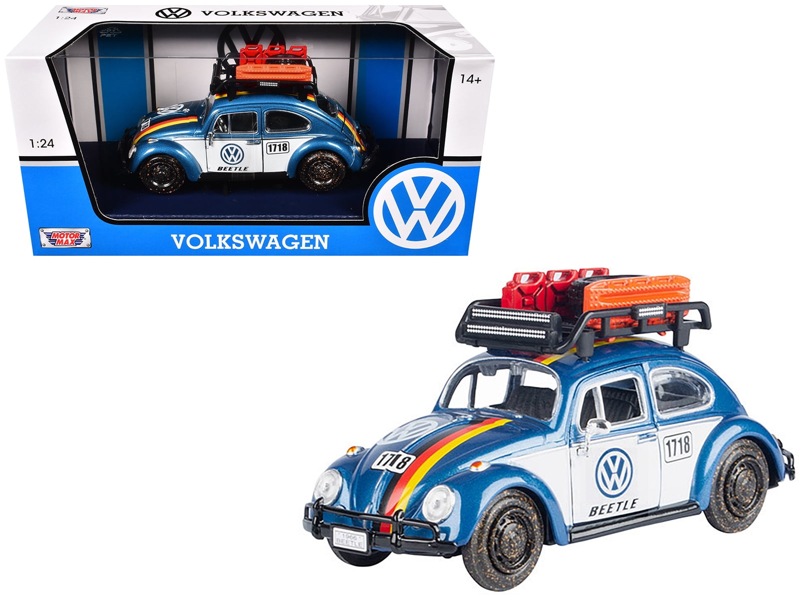 1966 Volkswagen Beetle Off Road #1718 Blue Met and White w/German Flag ...