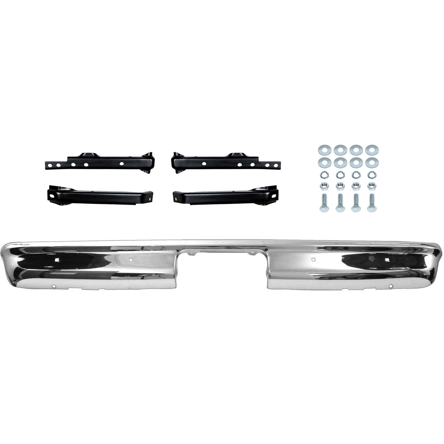 1967-72 Chevy C-10 Rear Fleetside Chrome Bumper and Brackets - Walmart.com