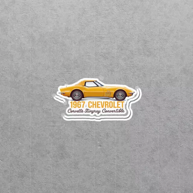 1967 Chevrolet Corvette Stingray Convertible Classic Car Sticker ...