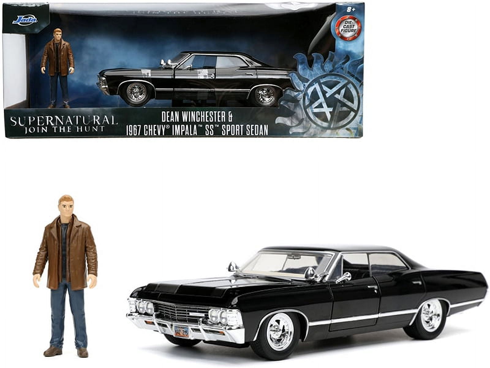 1967 Chevrolet Impala SS Sport Sedan Black and Dean Winchester Diecast ...