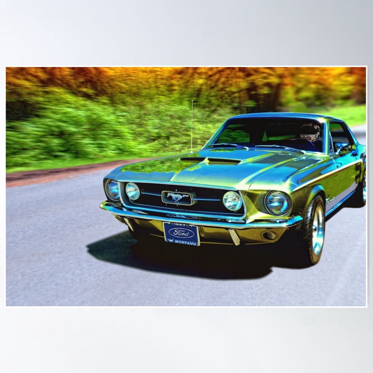 1967 Ford Mustang Poster Wall Art Modern Wall Decor Home Decor Office ...