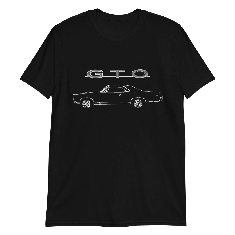 1967 GTO Line Art Muscle Car Owner Gift Short-Sleeve Unisex T-Shirt ...
