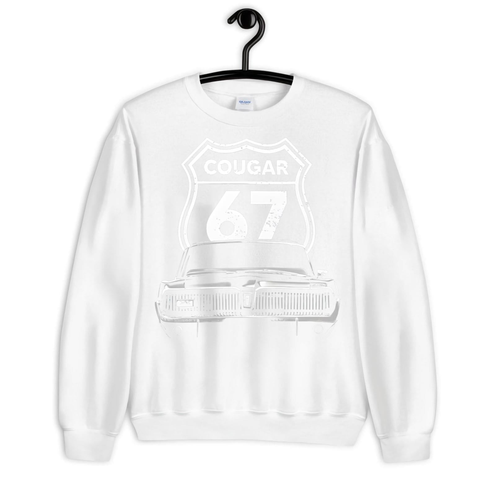 1967 Mercury Cougar Front Grill View With Highway Sign S-4XL Made in ...