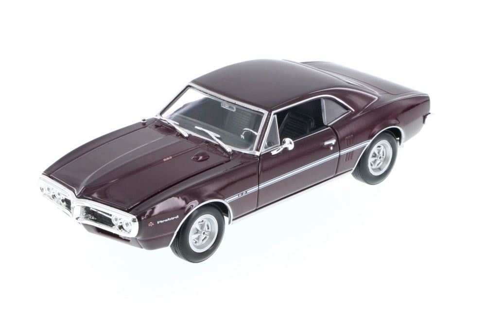 1967 Pontiac Firebird, Maroon - Welly 22502 - 1/24 Scale Diecast Model ...