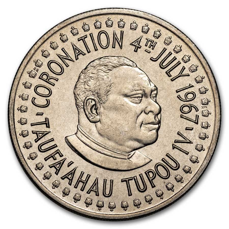 1967 Tonga Copper-Nickel 20 Seniti Taufa'ahau Toupou IV BU - Walmart.com