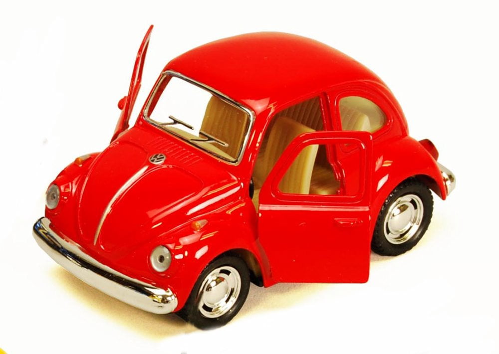 1967 Volkswagen Classic Beetle, Red - Kinsmart 4026D - 3.75" Diecast ...
