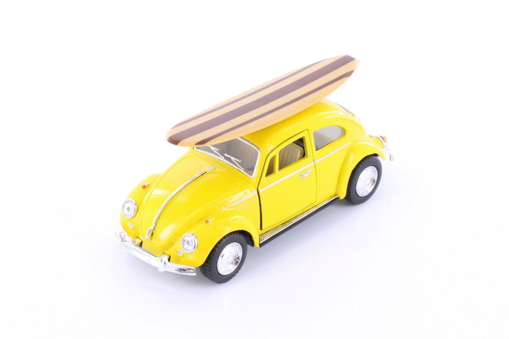 1967 Volkswagen Classic Beetle w/ Surfboard, Yellow - Kinsmart 5057DS1 ...