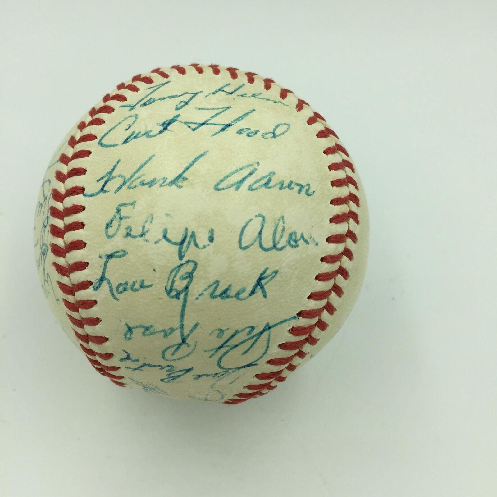 1968 All Star Game Team Signed Baseball Willie Mays Hank Aaron Mccovey ...