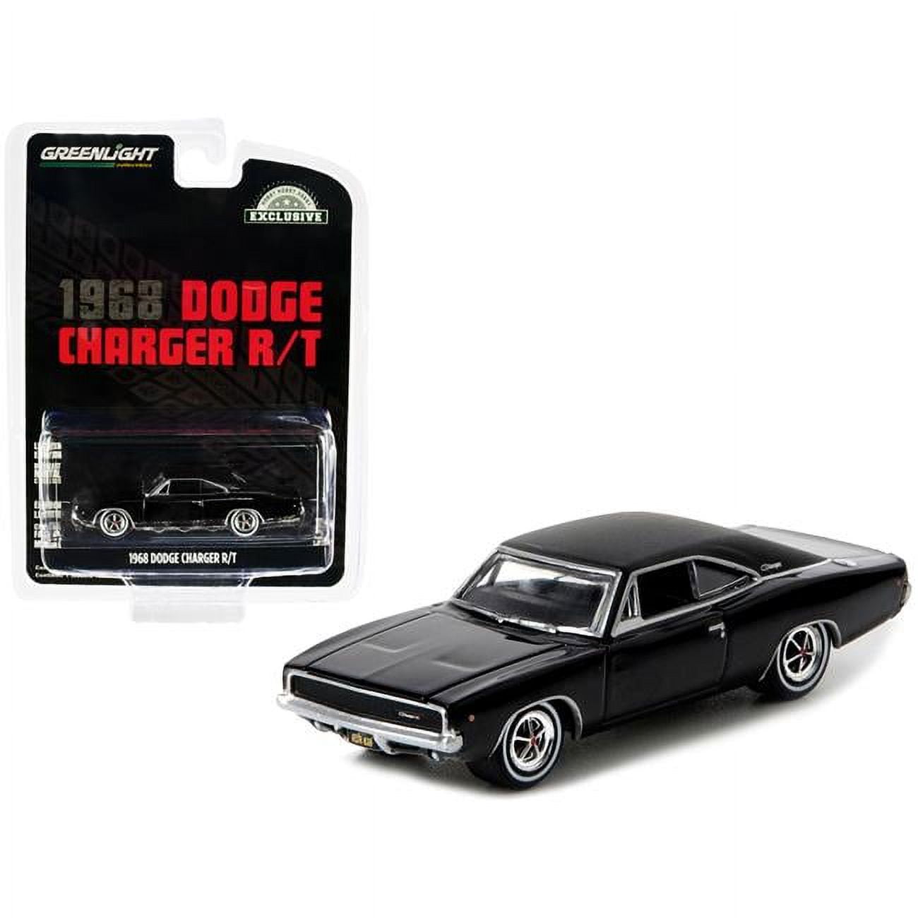 1968 Dodge Charger R/T Black "Hobby Exclusive" 1/64 Diecast Model Car ...
