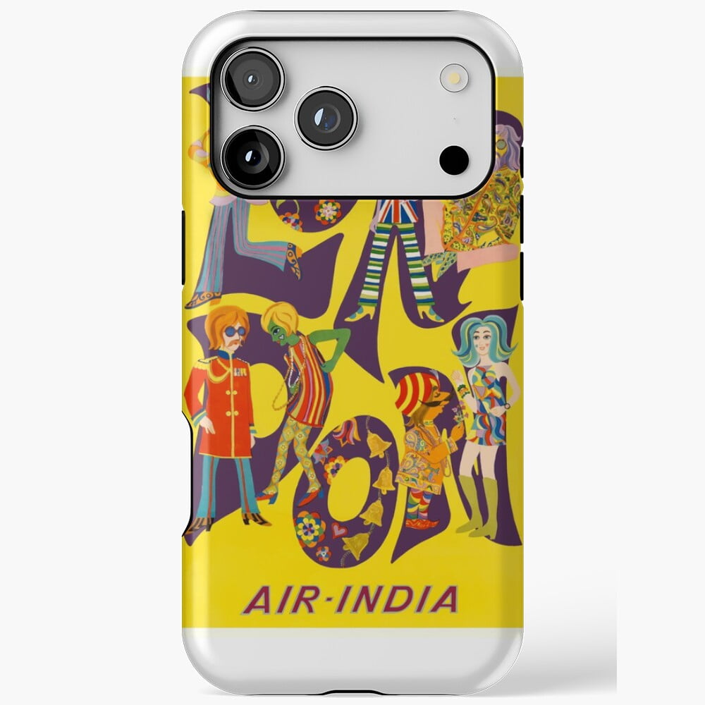 1968 London Air India Airline For iPhone 11-17 Pro Max Phone Tough Case ...