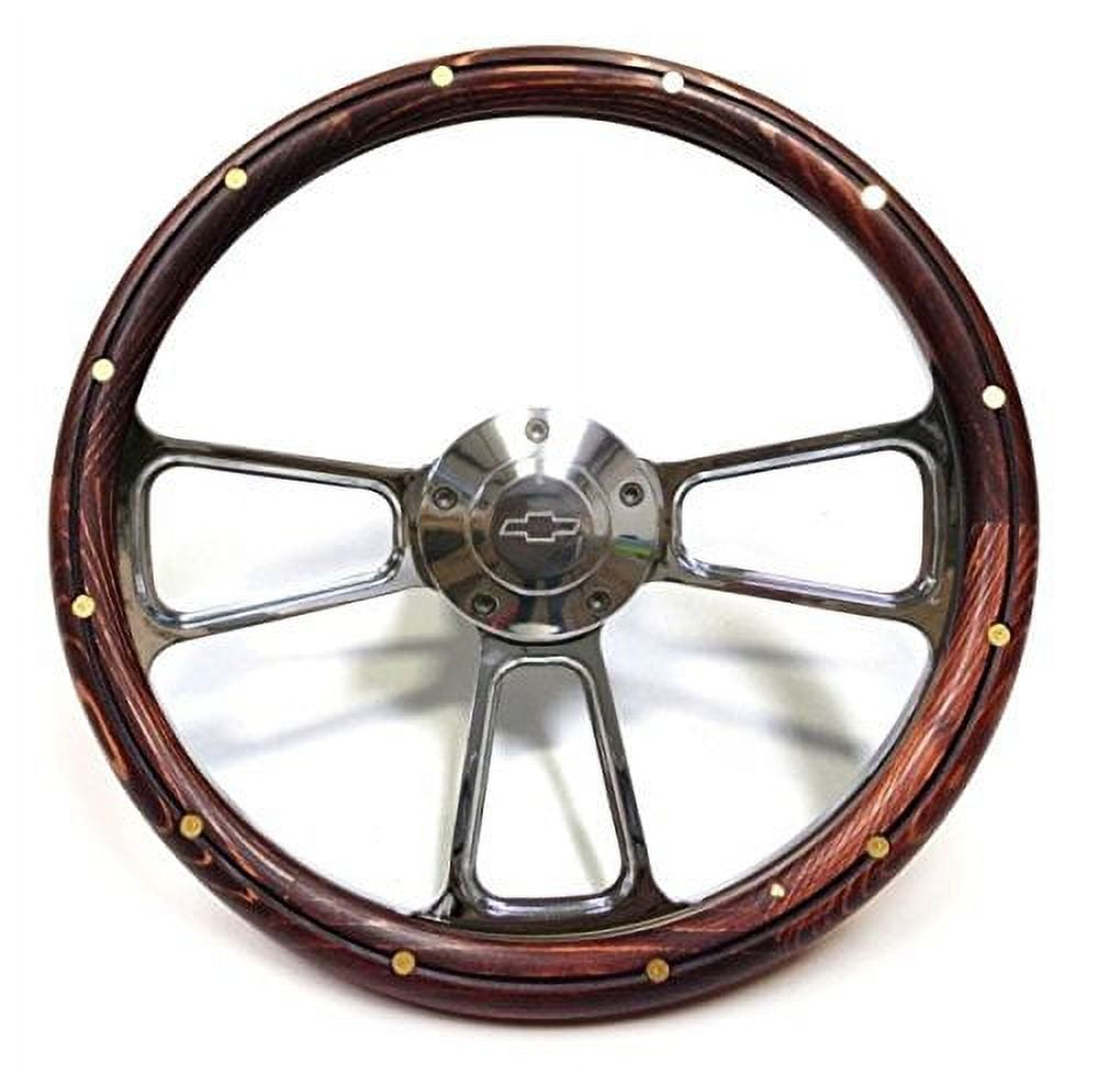 1969 -1973 Chevelle Steering Wheel Real Wood, Billet Includes Chevy ...