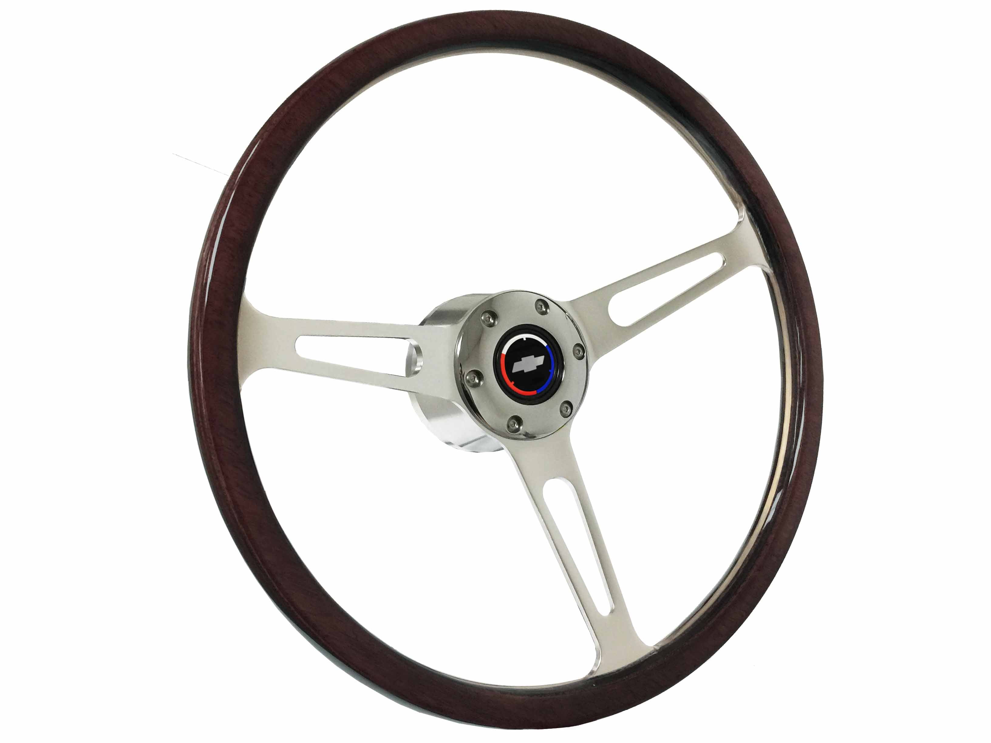 1969-1989 Chevrolet Passenger; VSW 6 Bolt Deluxe Wood Steering Wheel ...