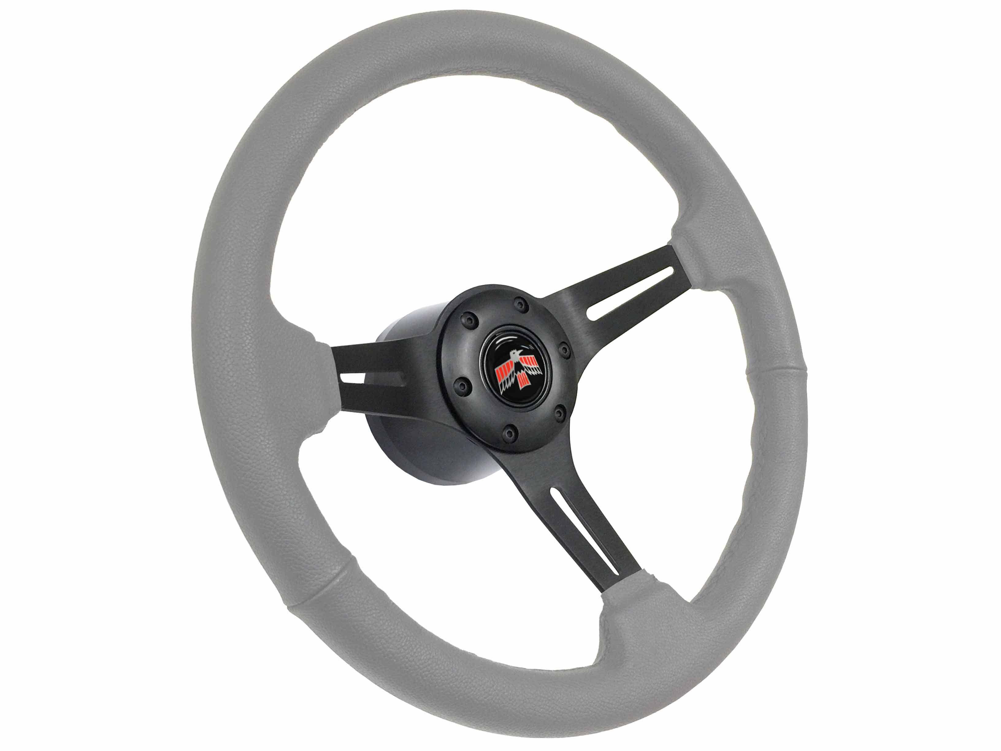 1969 - 1989 Pontiac Firebird S6 Grey Leather Steering Wheel Grey Kit ...