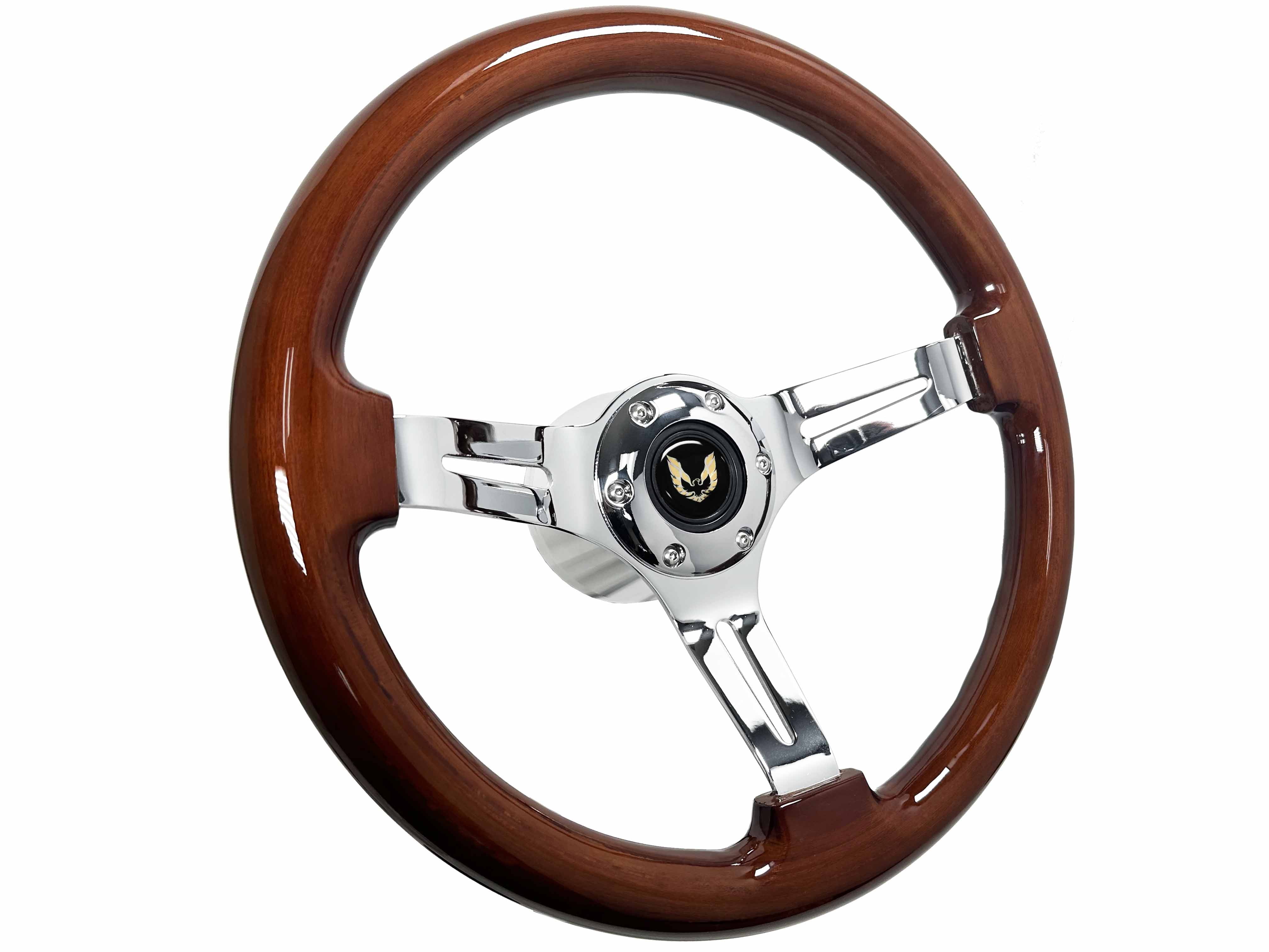 1969-1989 Pontiac Firebird; VSW 6 Bolt Mahogany Wood Steering Wheel ...
