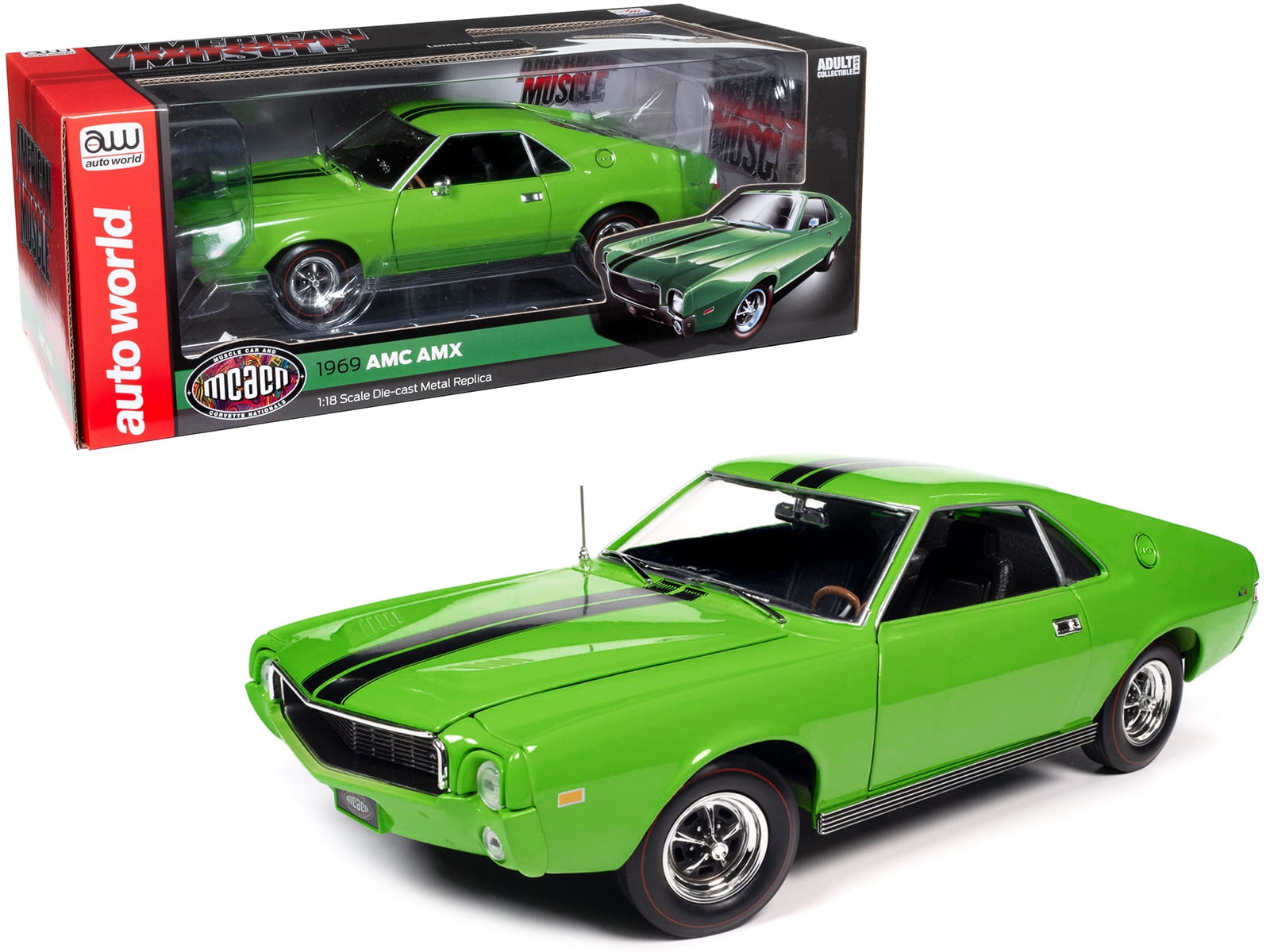1969 AMC AMX Big Bad Lime Green with Black Stripes (MCACN) "American ...