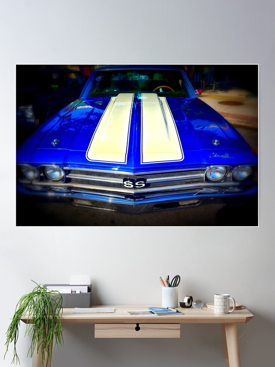 1969 Chevy Chevelle Poster Wall Art, Modern Wall Decor For Living Room ...