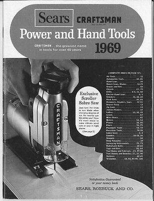 Instruction Manual ONLY for 1969 Craftsman 1969 Power & Hand Tools All ...