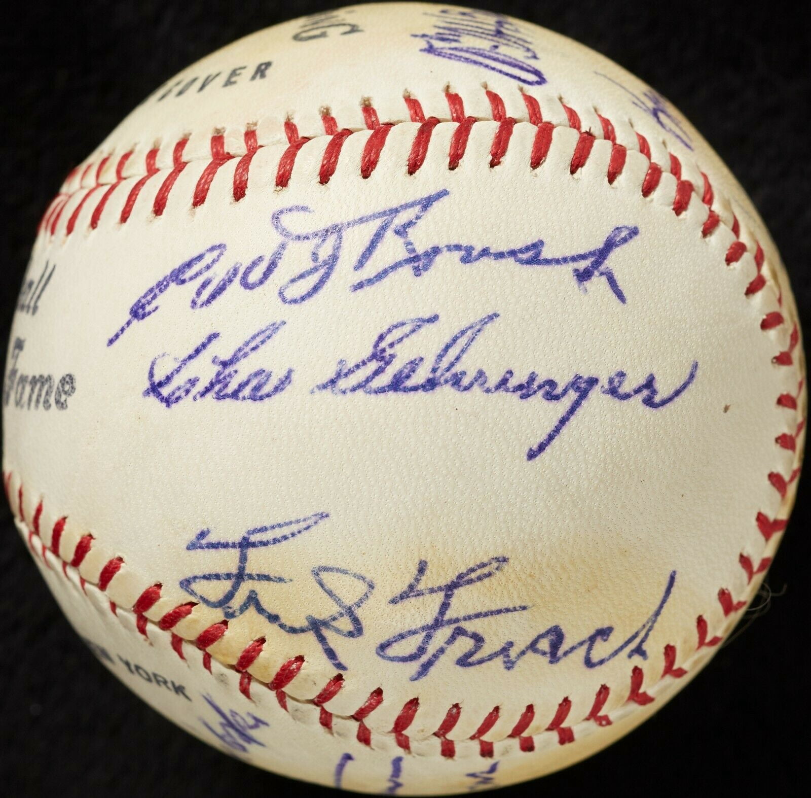 1969 Hall Of Fame Induction Signed Baseball Casey Stengel Stan Musial ...