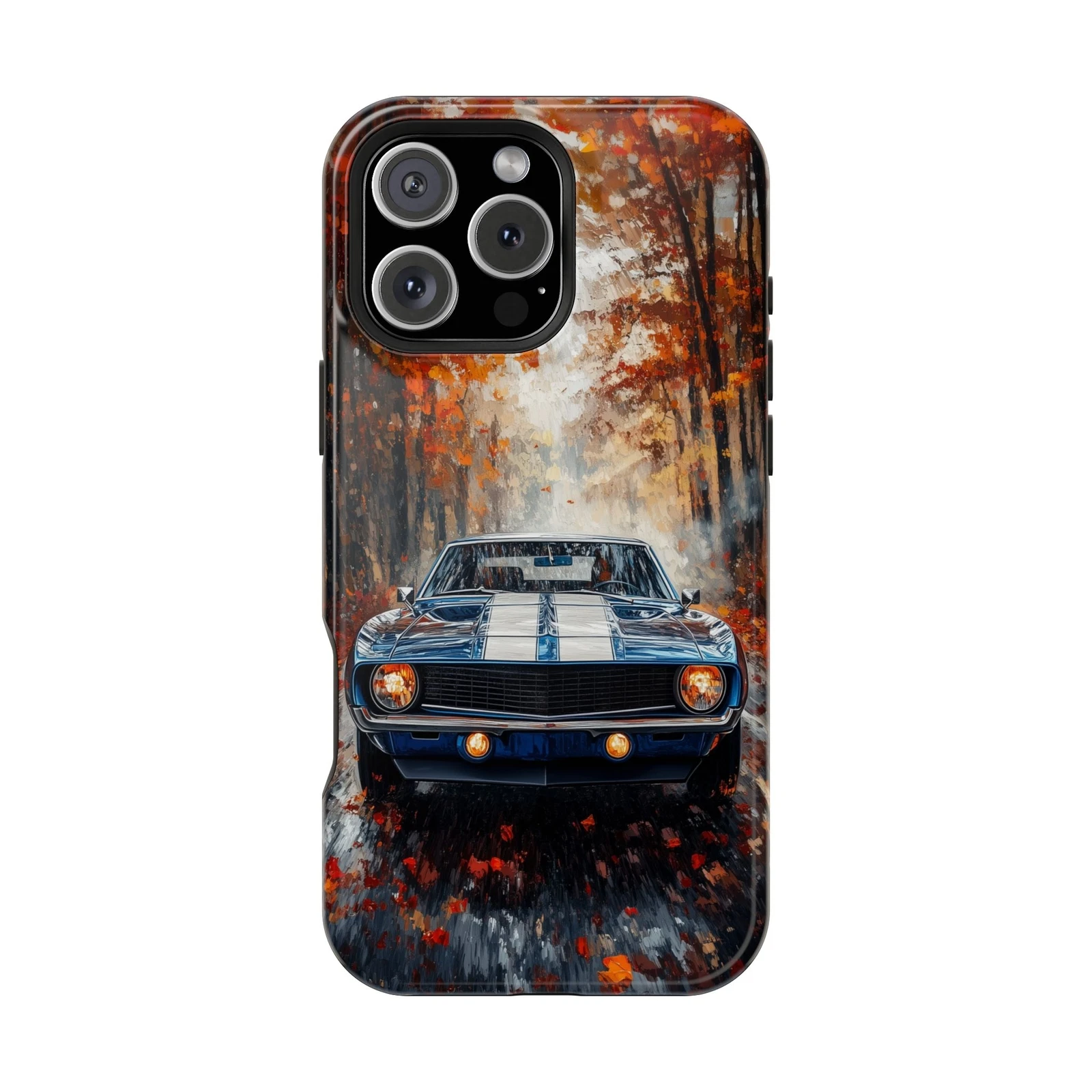 1969 Muscle Car Autumn Drive Scene Case for iPhone 11-17 Pro Max ...