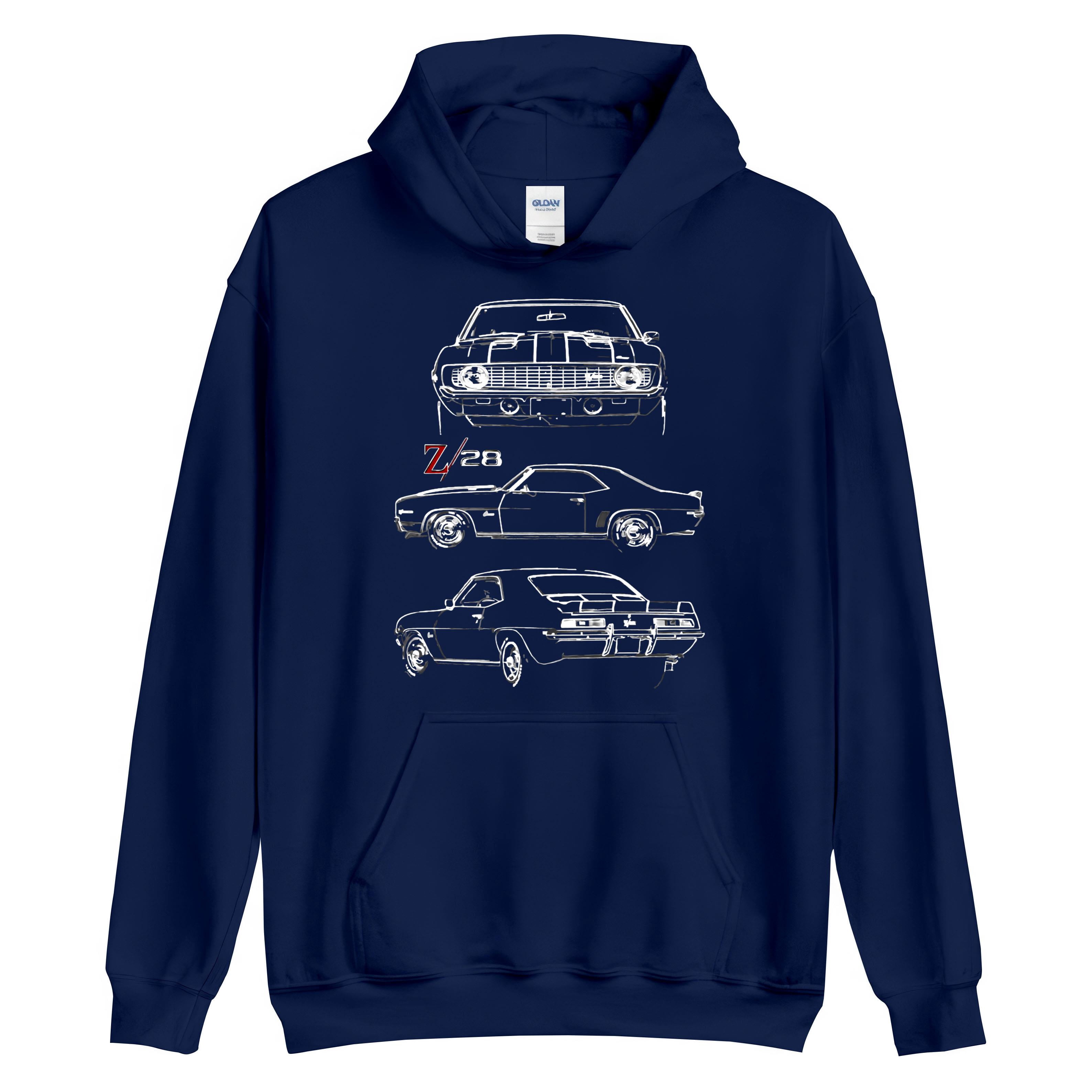 1969 Muscle Car Collector Outline Art Graphic Tee - Walmart.com