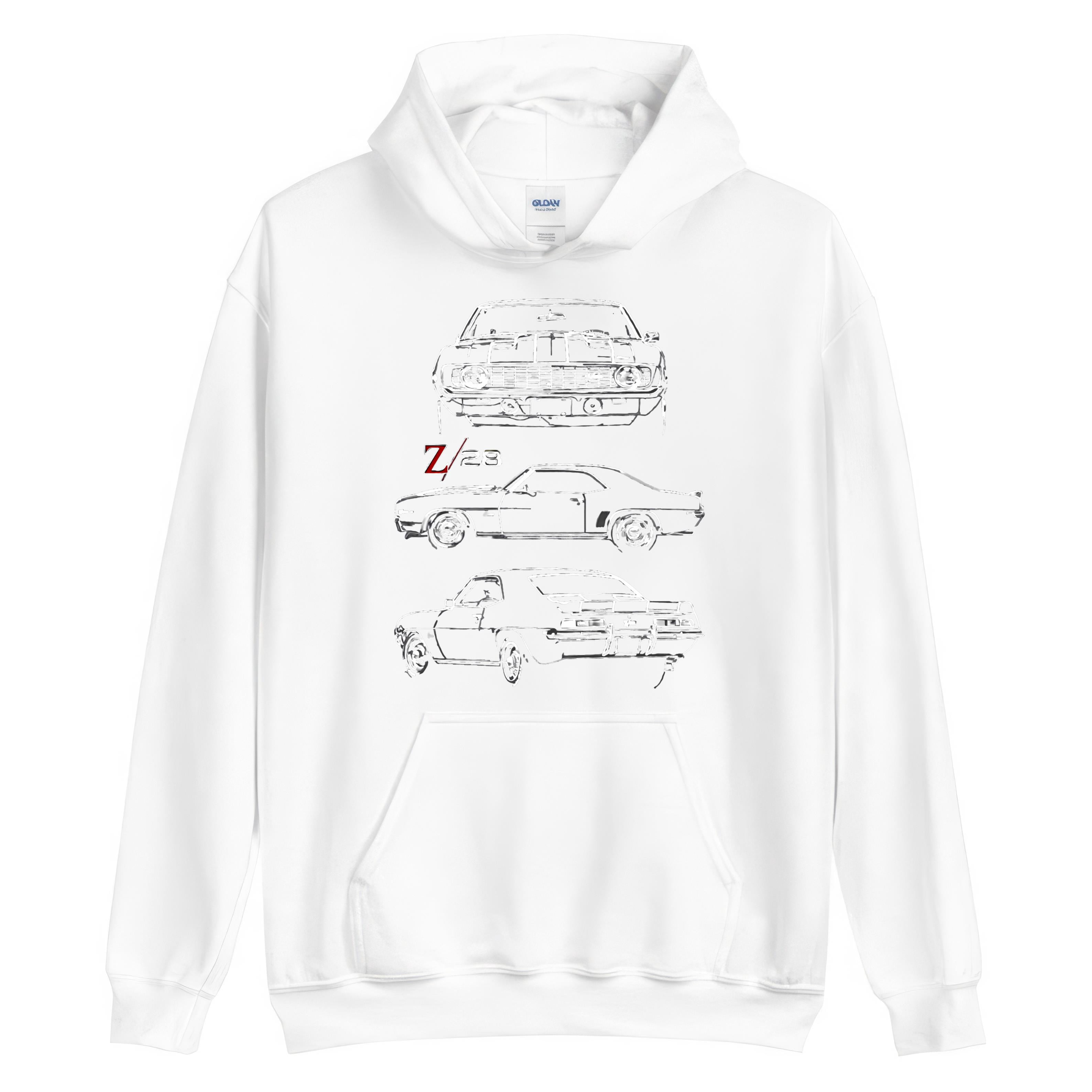 1969 Muscle Car Collector Outline Art Graphic Tee - Walmart.com