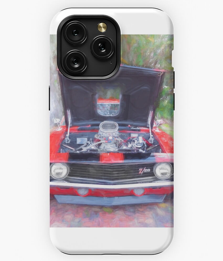 1969 Red Camaro Z28 Classic Muscle Car G4133 Phone Case for iPhone17 16 ...