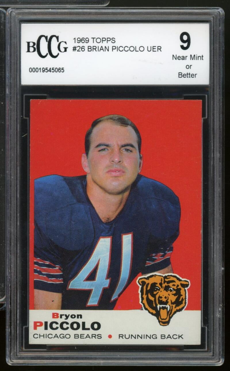 1969 Topps #26 Brian Piccolo Rookie Card BGS BCCG 9 Near Mint+ ...