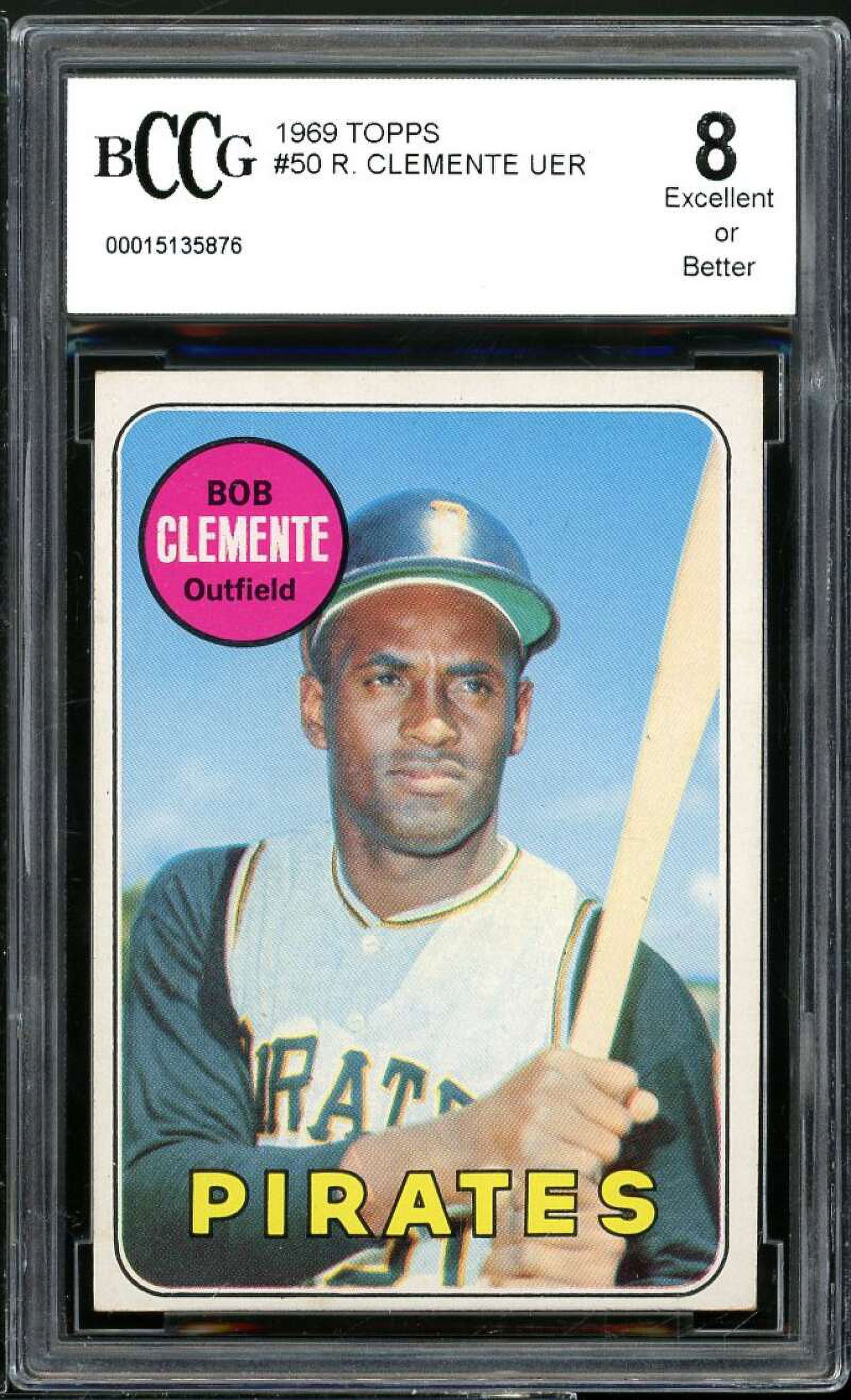 1969 Topps #50 Bob Clemente Card BGS BCCG 8 Excellent+ - Walmart.com