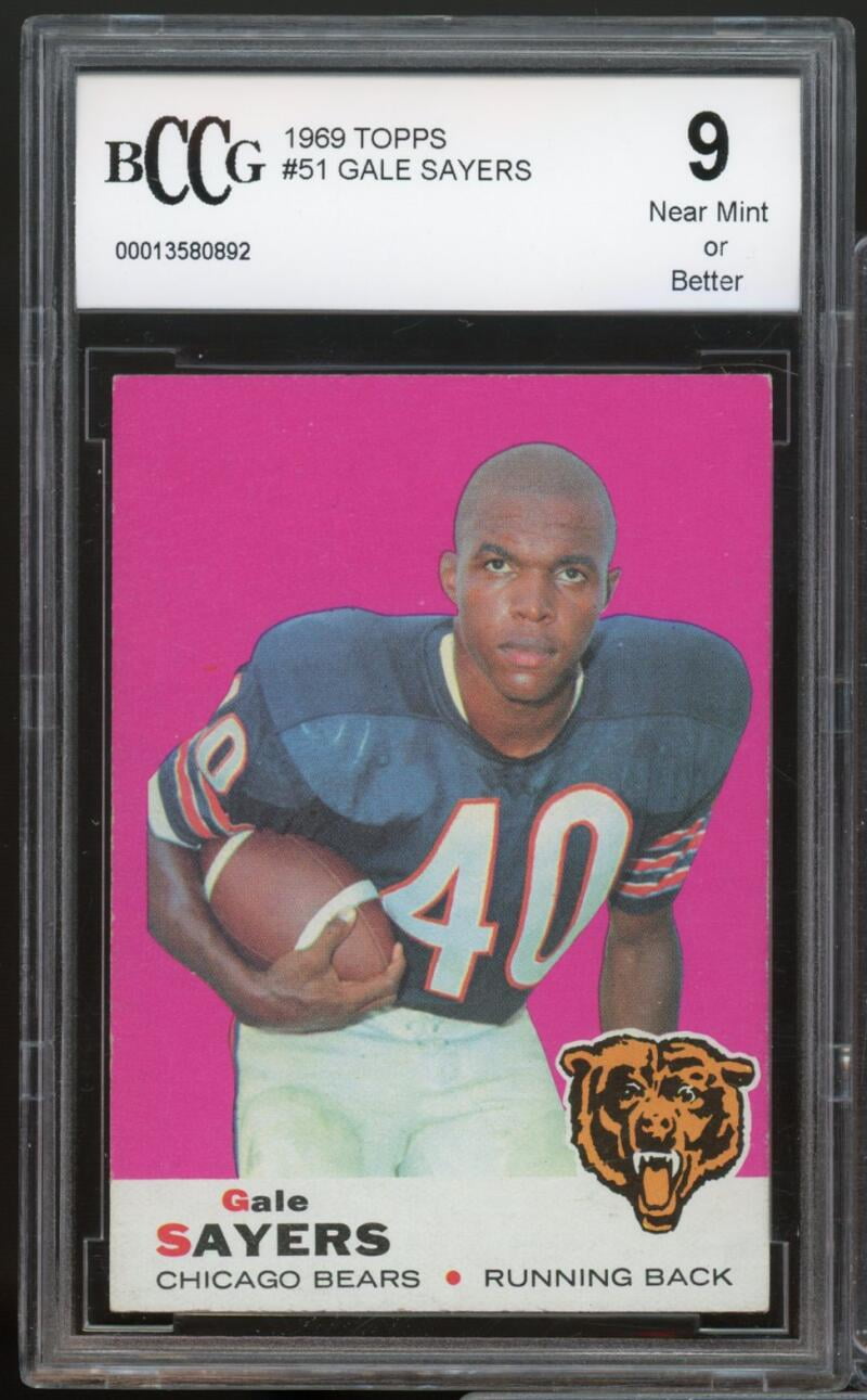 1969 Topps #51 Gale Sayers Card BGS BCCG 9 Near Mint+ - Walmart.com