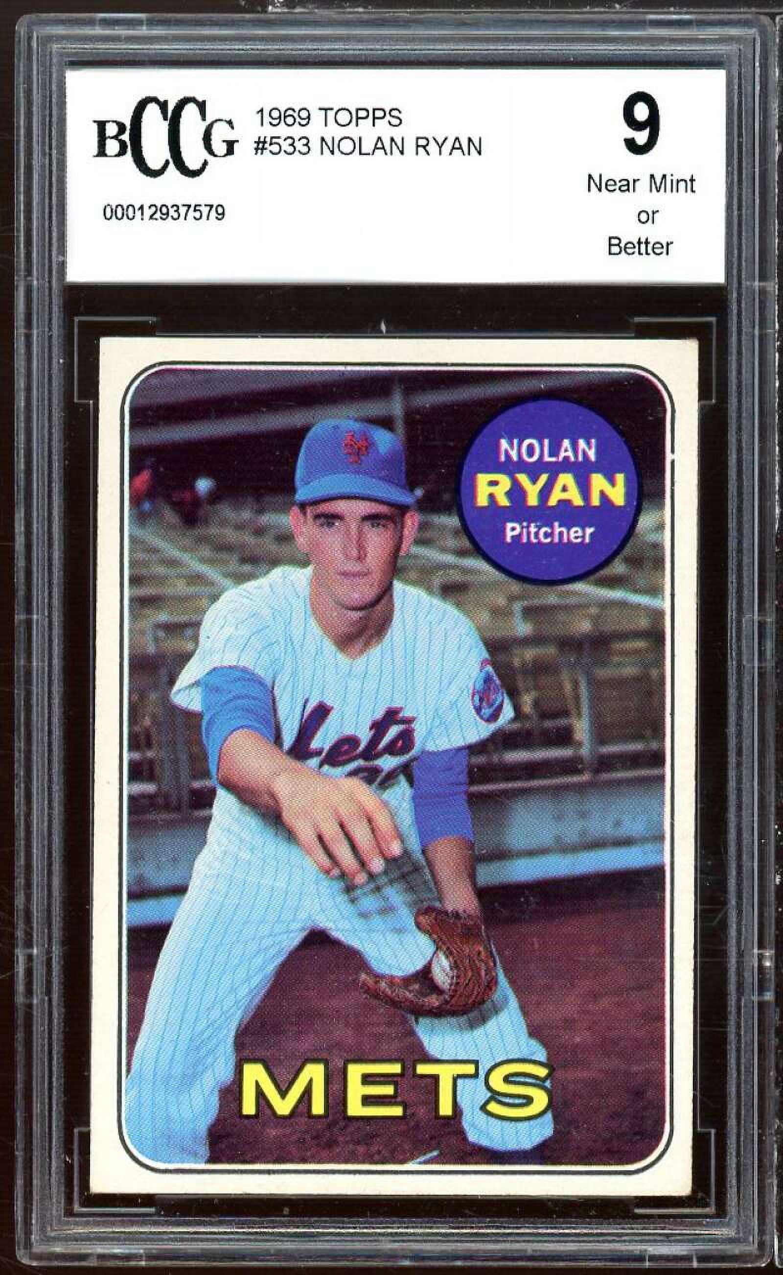 1969 Topps #533 Nolan Ryan Card BGS BCCG 9 Near Mint+ - Walmart.com