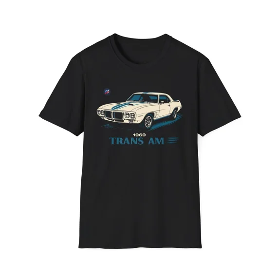 1969 Trans Am Shirt – White Classic Muscle Car Graphic Tee Pontiac ...
