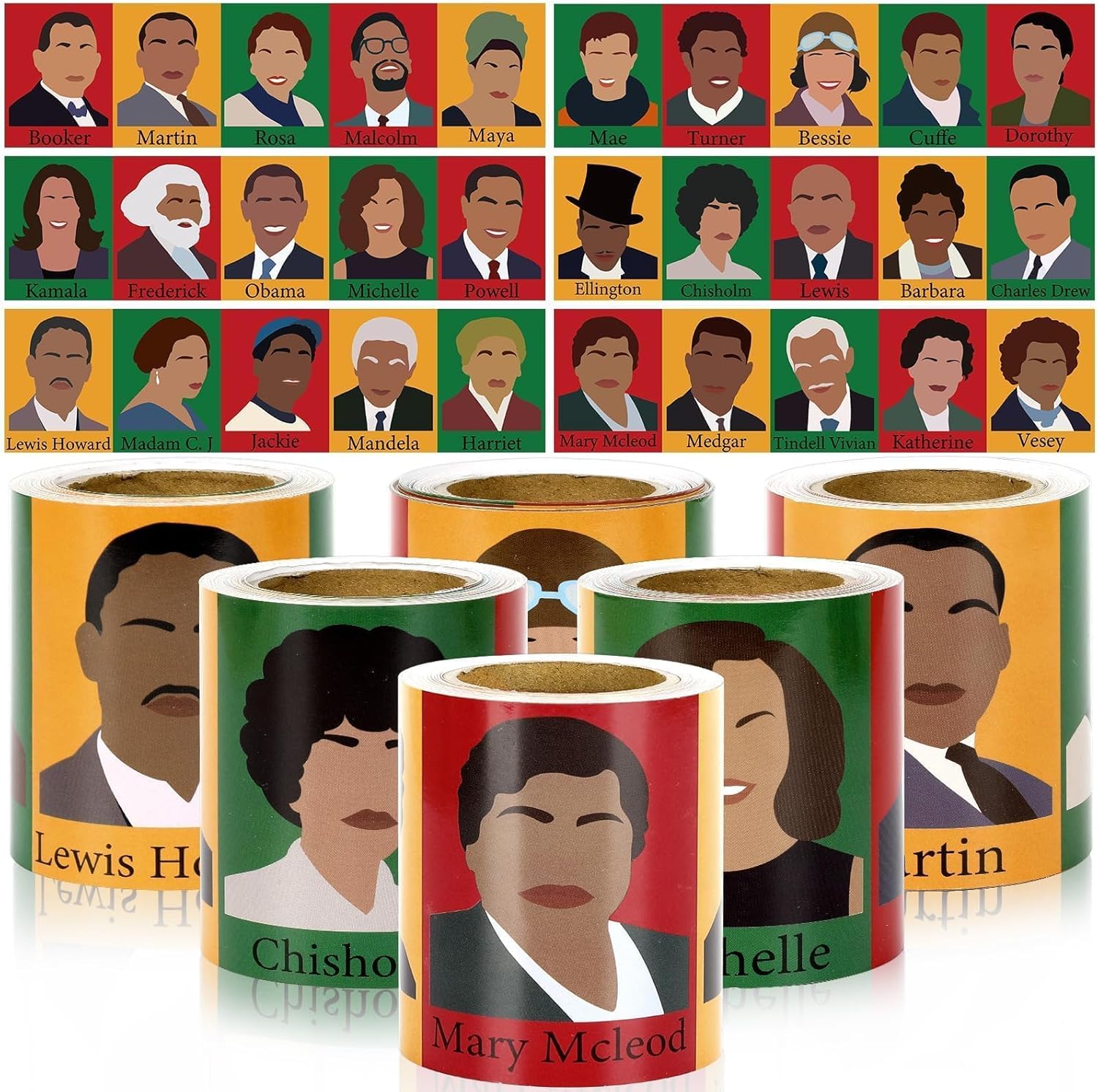 196ft Black History Month Bulletin Board Borders 6 Rolls African ...