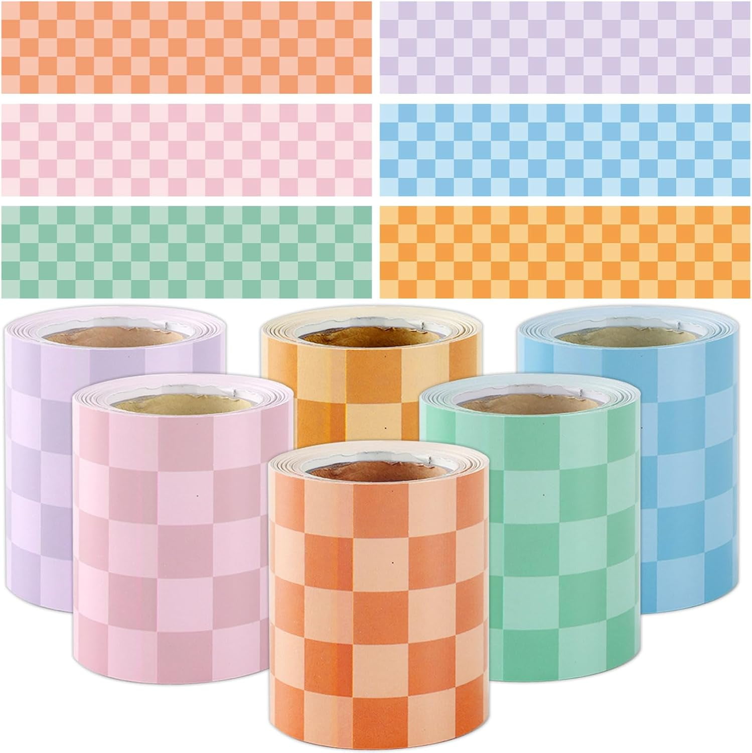 196ft Hippie Groovy Bulletin Board Borders 6 Rolls Retro Pink Blue ...