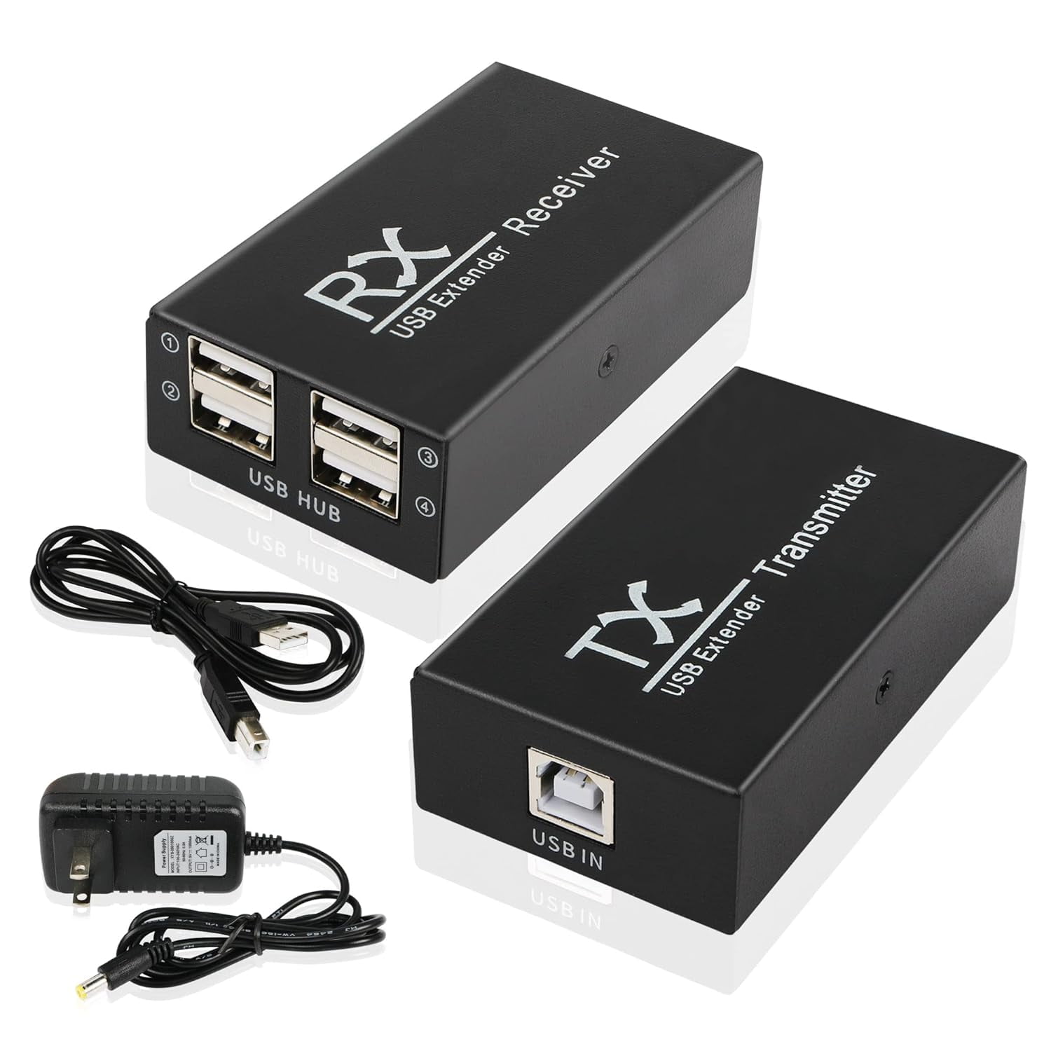 196ft USB 2.0 Extender Adapter,USB Extender with 4 USB 2.0 Hub Over ...