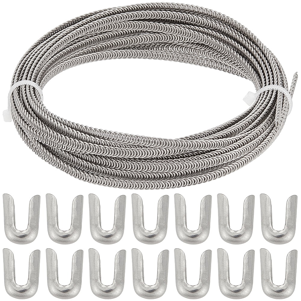 197 Inch x 4mm Spiral Metal Boning Flat Steel Corset Boning with 20pcs ...