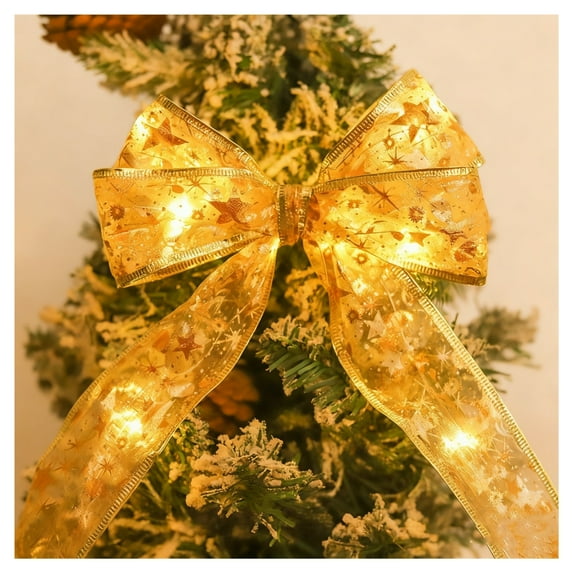 197-inch Christmas Decorations Ribbon LED String Lights Tree Ornaments ...